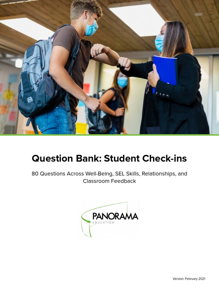 Question Bank: Student Check-Ins: 80 Questions Across Well-Being, SEL ...