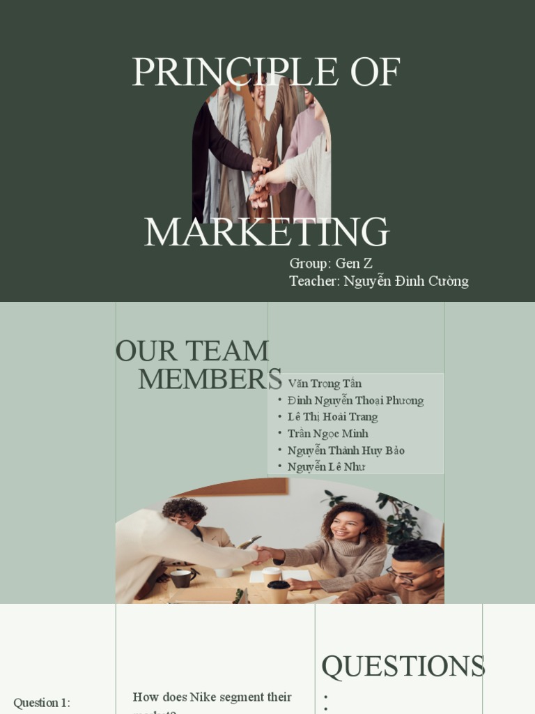 Nike's marketing principles for Gen Z | PDF | Market Segmentation | Nike
