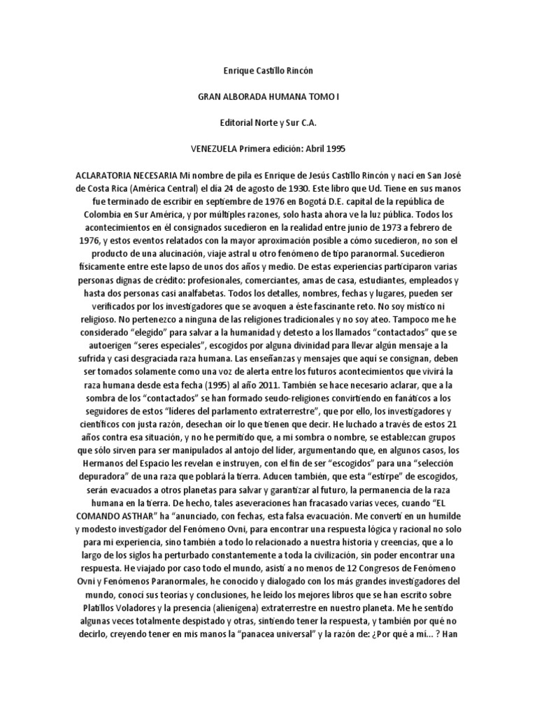 Enrique Castillo Rincón | PDF | Objeto volador no identificado | Vida ...