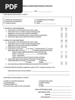Monthly Fire Alarm Test Sheet | PDF | Equipment | Manufactured Goods