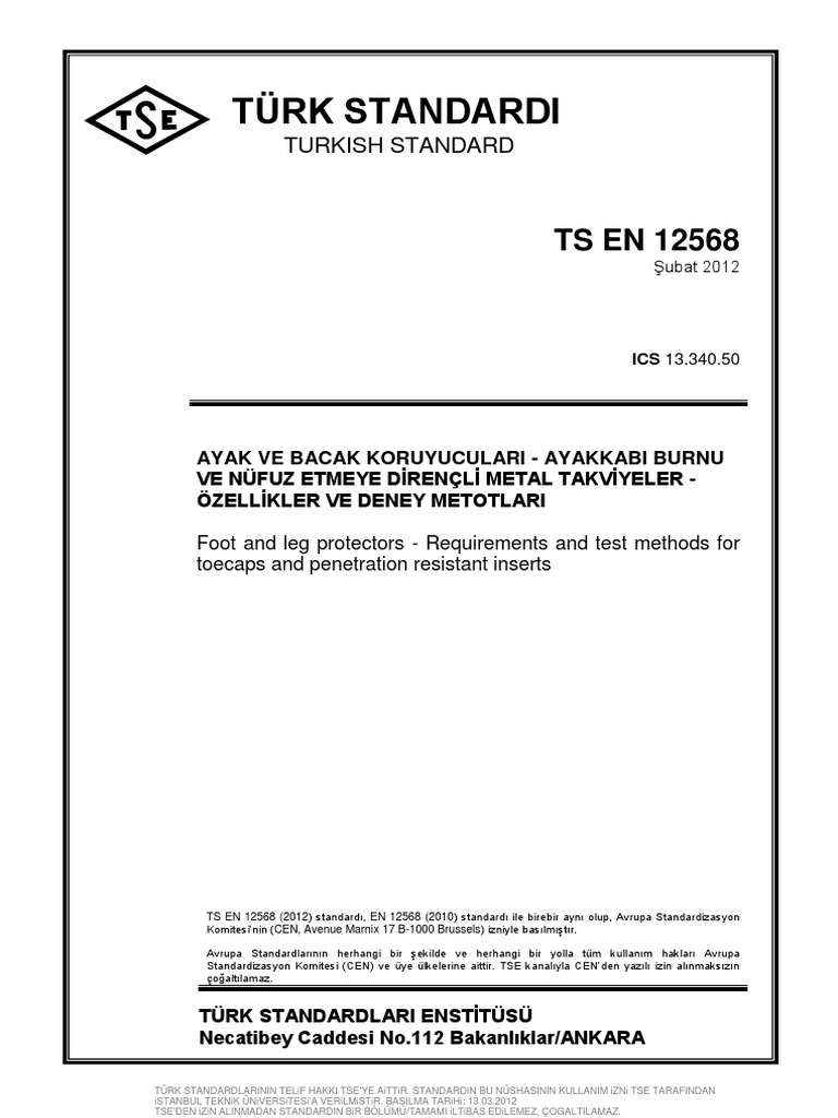TS EN 12568 (Şubat 2012) | PDF