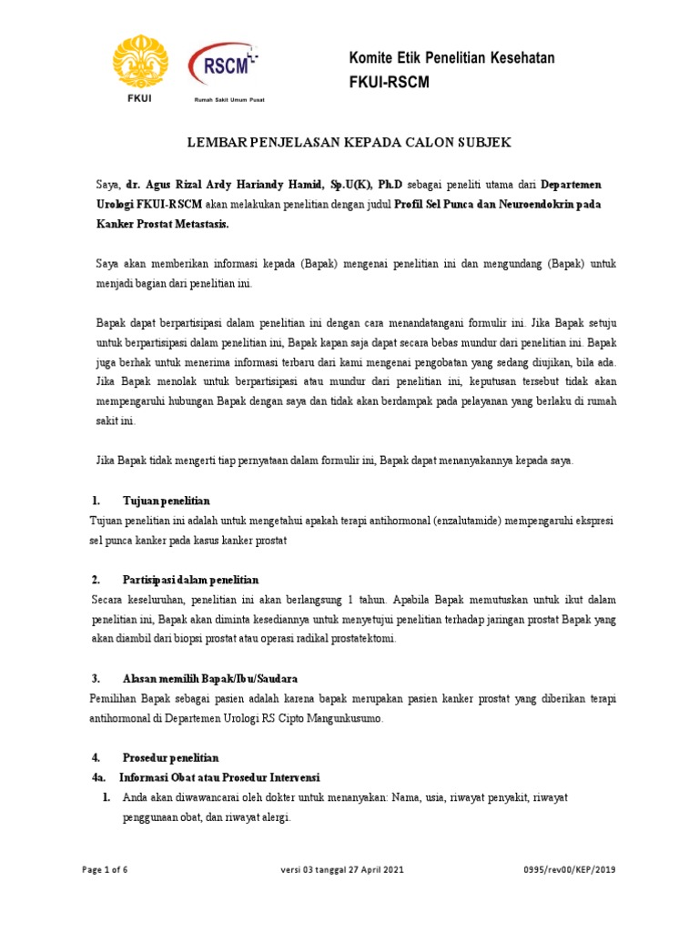 Lembar Informasi Informed Consent Pdf