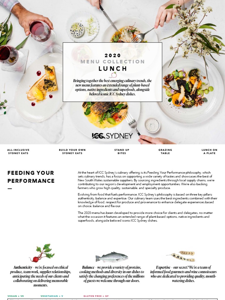 ICCSydney Lunch Menu | PDF | Pickling | Salad