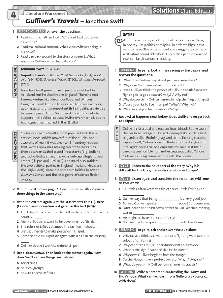 Gulliver's Travels: - Jonathan Swift | PDF | Gulliver's Travels