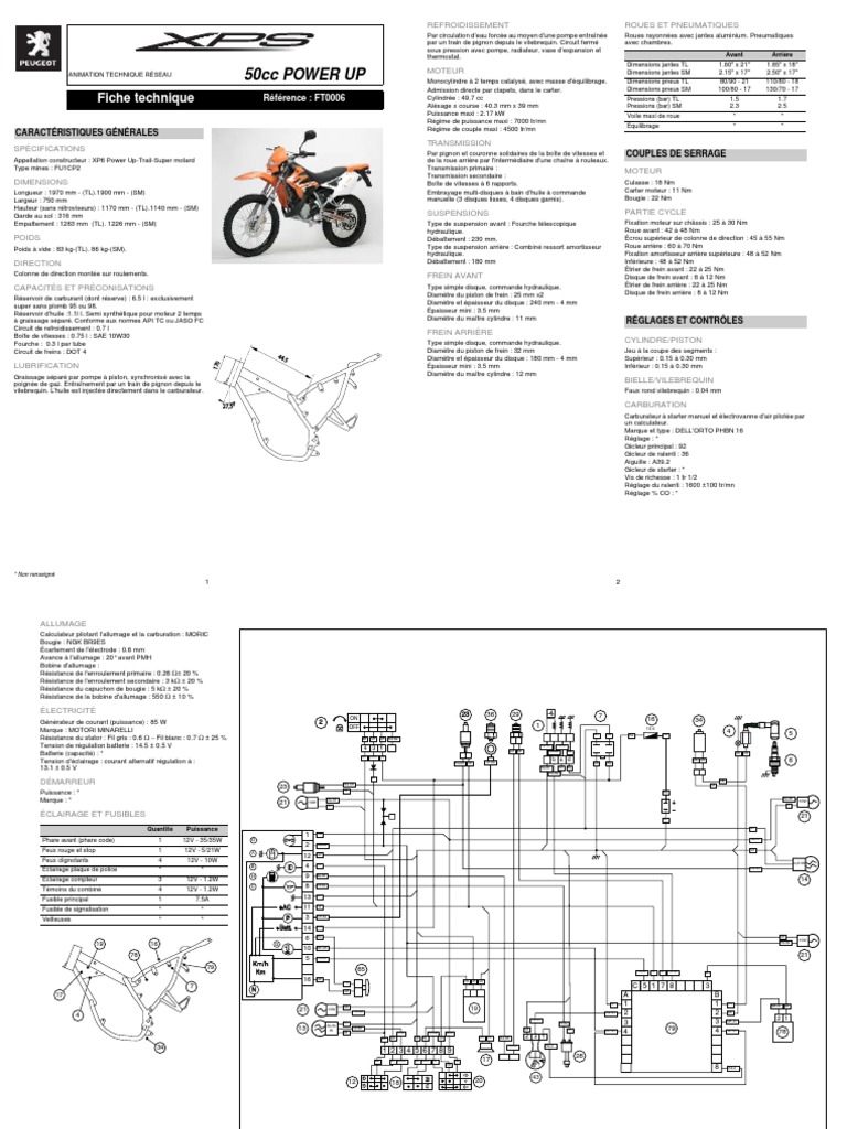 MOTO Schéma Élec XPS | PDF | Allumage | Transmission (Mécanique)