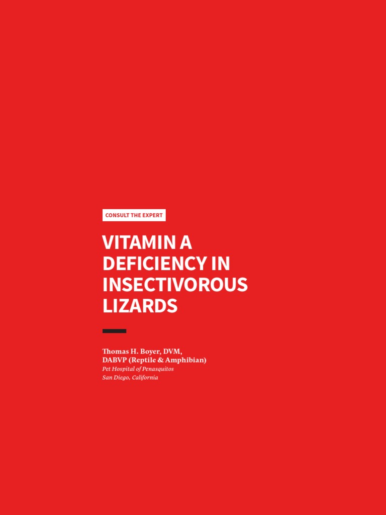 CTE - Vitamin A Deficiency in Insectivorous Lizards | PDF | Vitamin A ...
