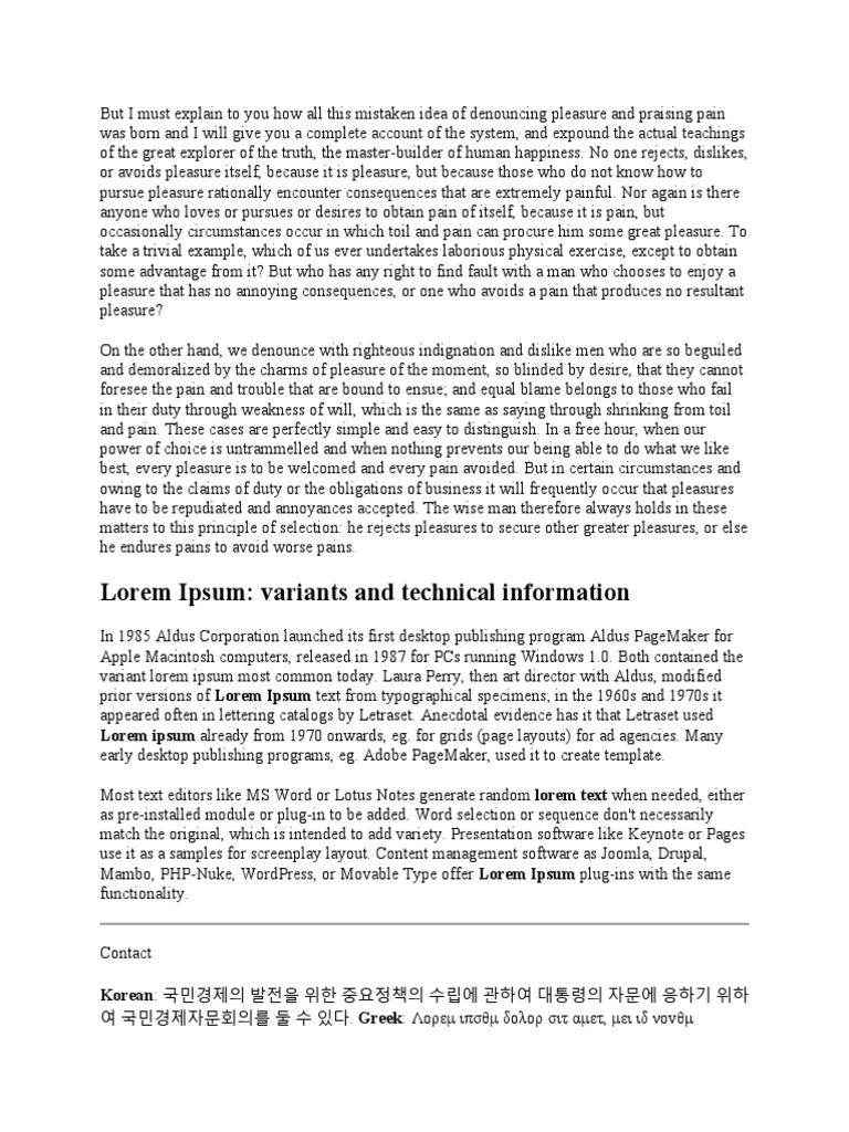 Lorem Ipsum: Variants and Technical Information | PDF | Software | Computing