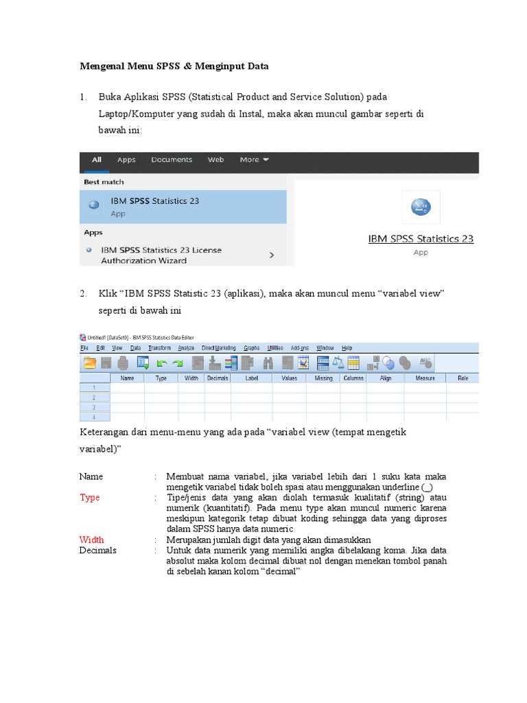Tugas Input Data Di Aplikasi Spss | PDF