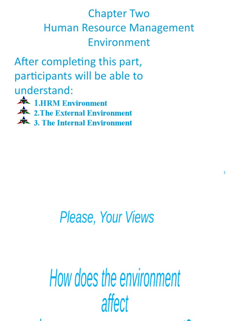 Chapter Two Human Resource Management Environment | PDF | Employment ...