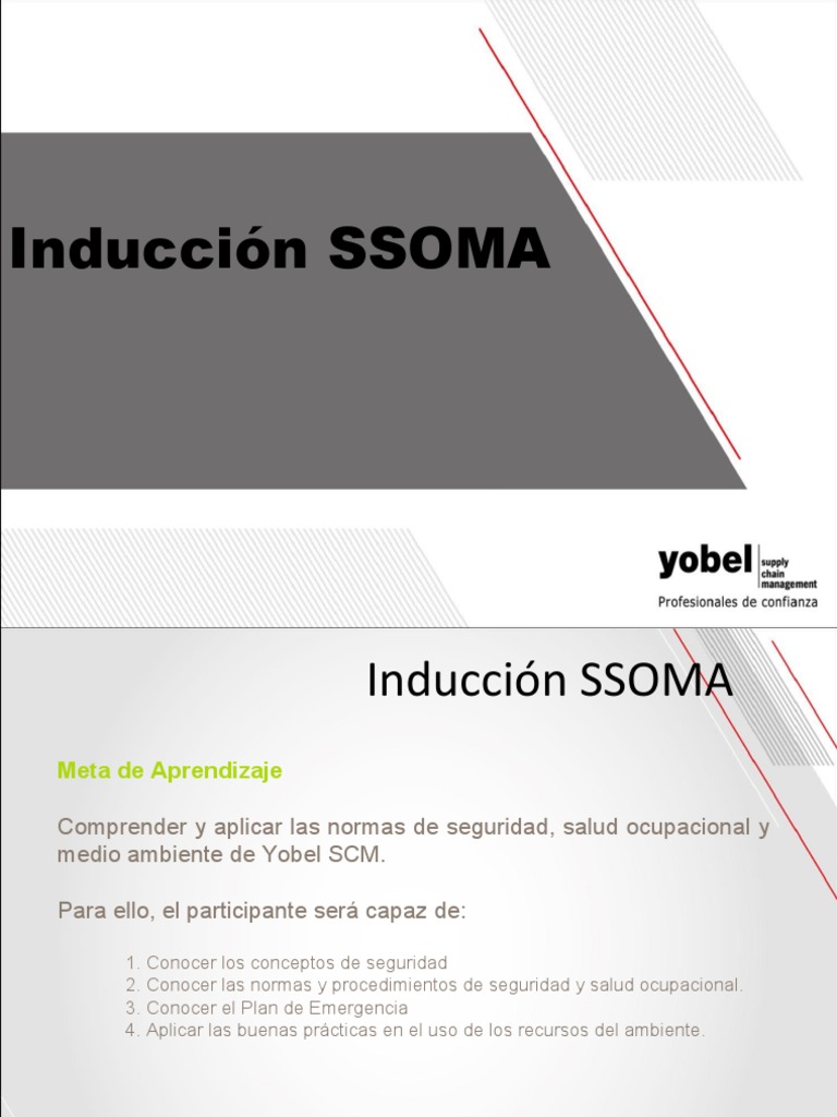 Inducción a Normas SSOMA y Seguridad | PDF | Calidad (comercial ...