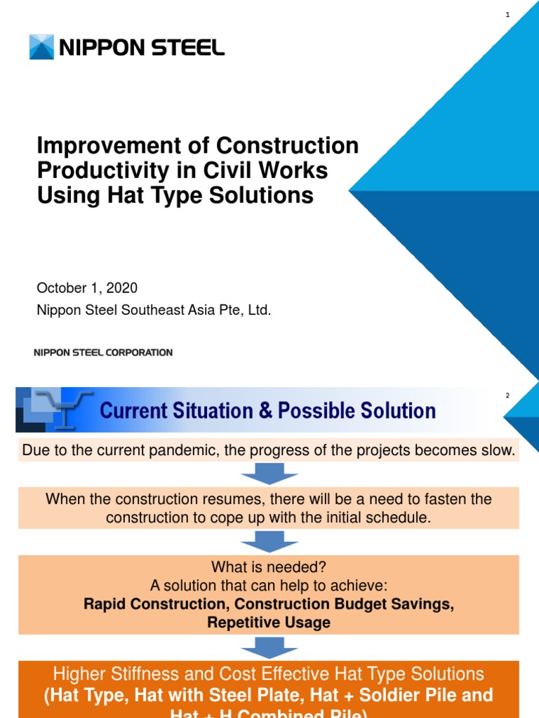 HAT Pile - 201001 Improvement in Construction Productivity | PDF | Deep ...