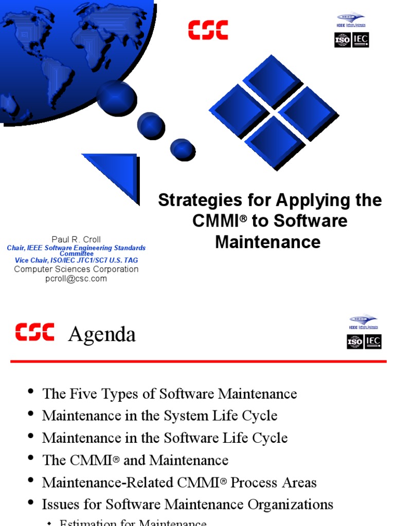 Strategies For Applying The Cmmi To Software Maintenance: Paul R. Croll ...