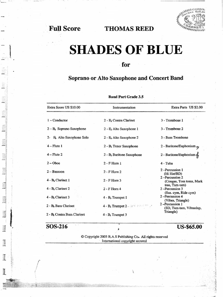 Shades of Blue - Score | PDF