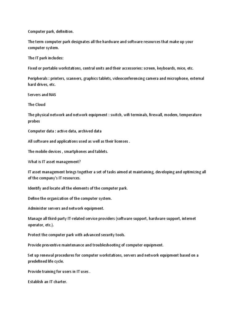 Computer Park | PDF | Computer Hardware | Computer Network
