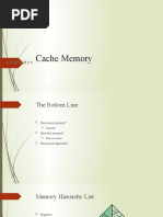 Cache Memory | PDF | Cpu Cache | Random Access Memory