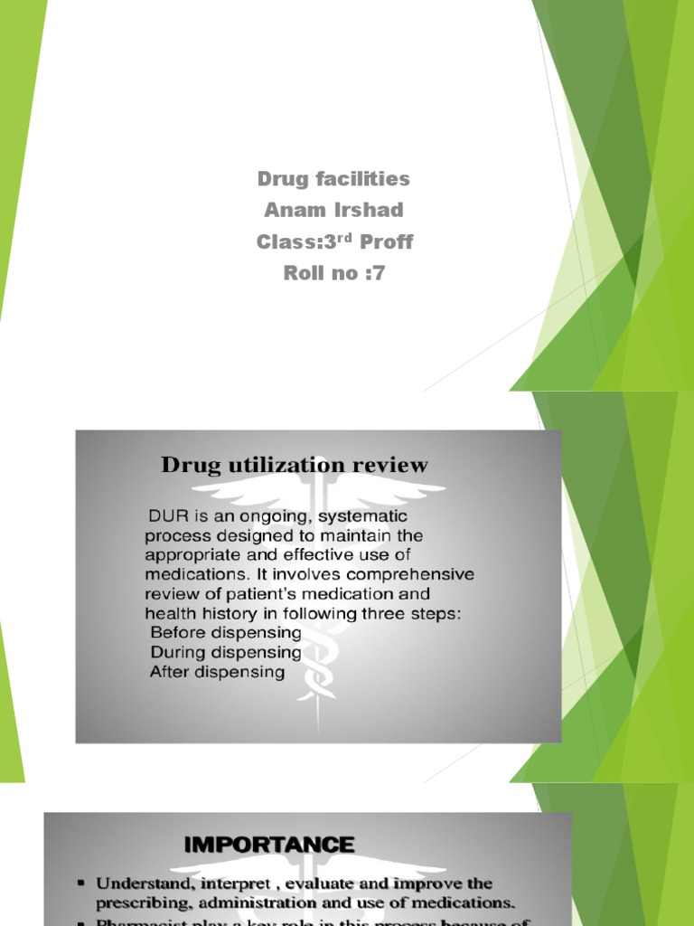 Drug Facilities Anam Irshad Class:3 Proff Roll No:7 | PDF