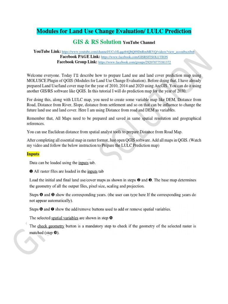 Guide For LULC Prediction | PDF | Artificial Neural Network | Applied ...