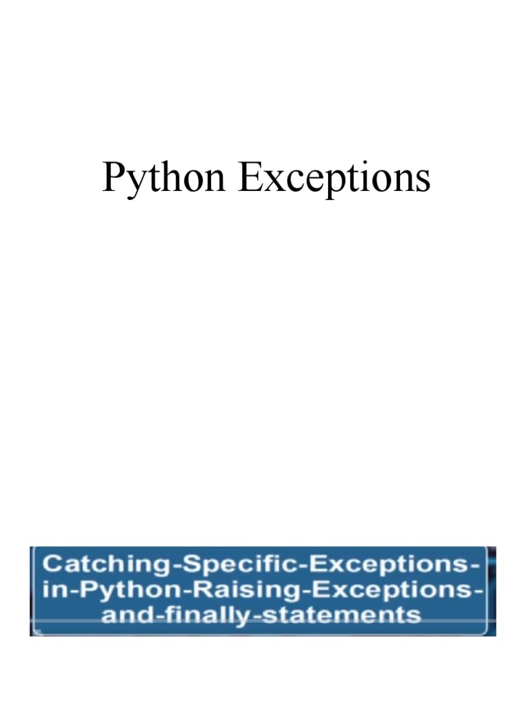 Python Exceptions | PDF