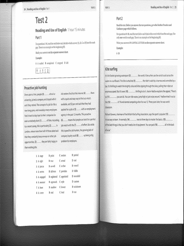 Fce Test 2 Test Builder | PDF