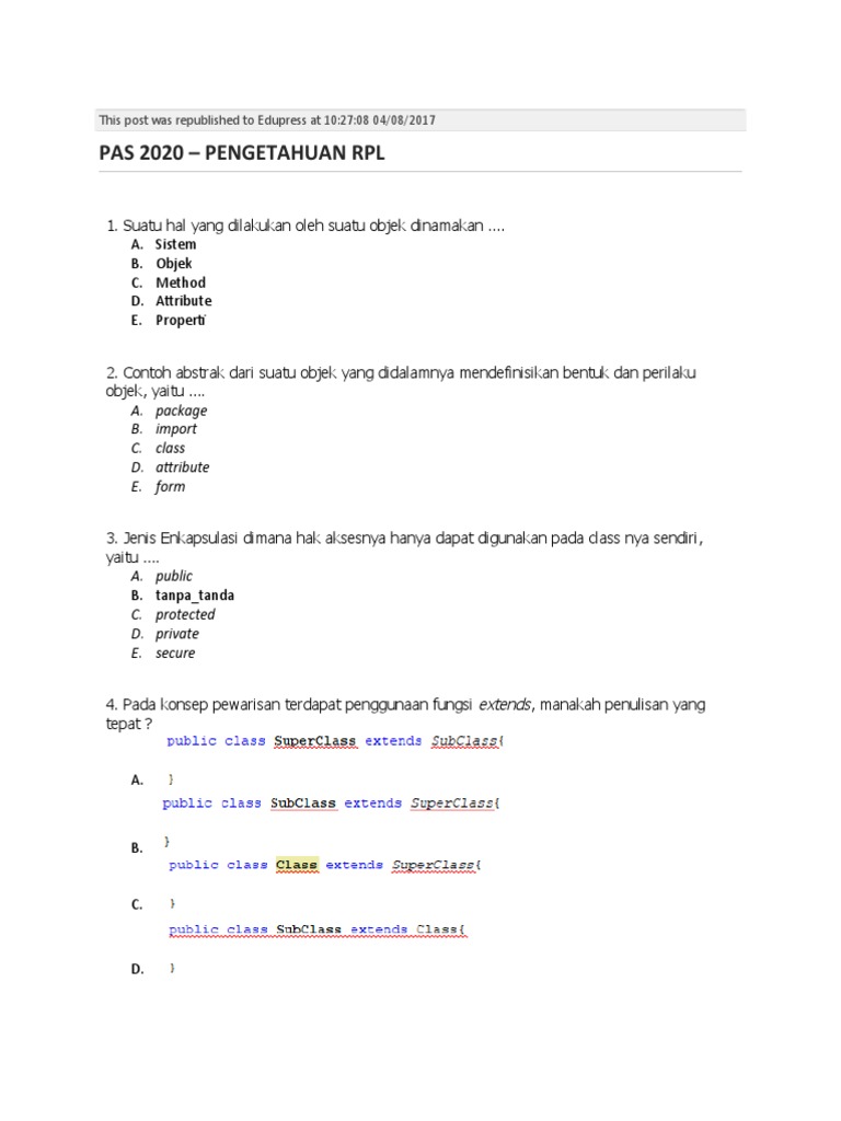 Pengetahuan RPL - Kelas 11 RPL | PDF | Komputer