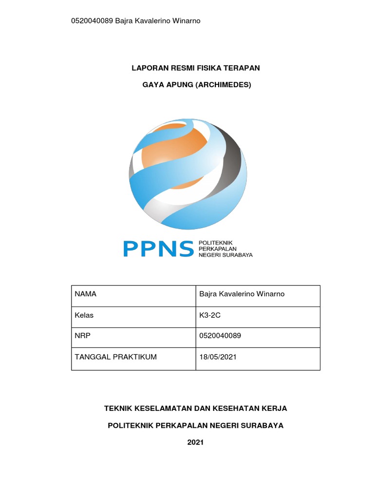 Lapres Gaya Apung - 089 - K3-2C - Bajra Kavalerino | PDF