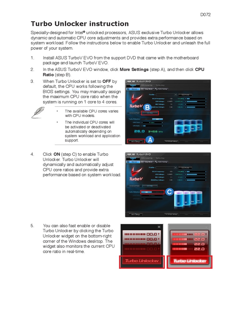 D072 - Turbo Unlocker (Intel TurboV EVO) | PDF