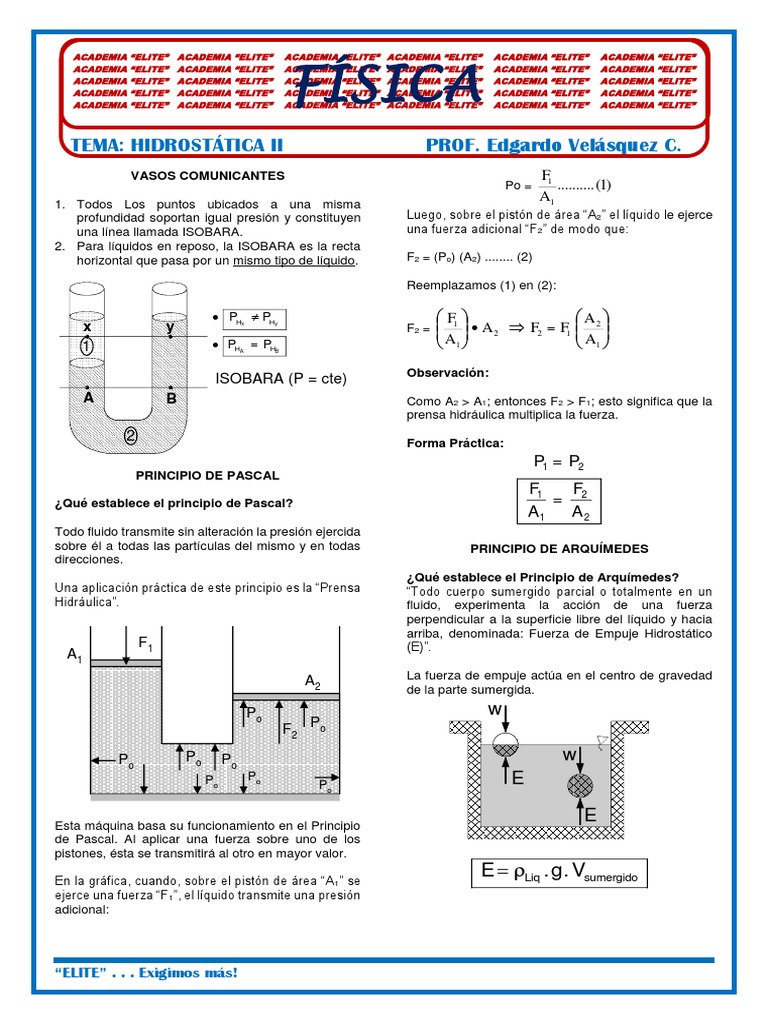 Practica 03 Hidrostatica II | PDF | Mecánica de Medios Continuos ...