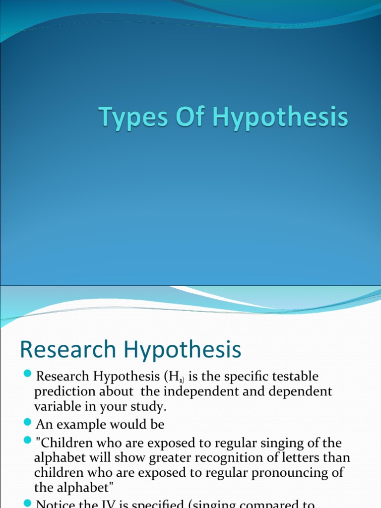 Types Of Research Hypothesis
