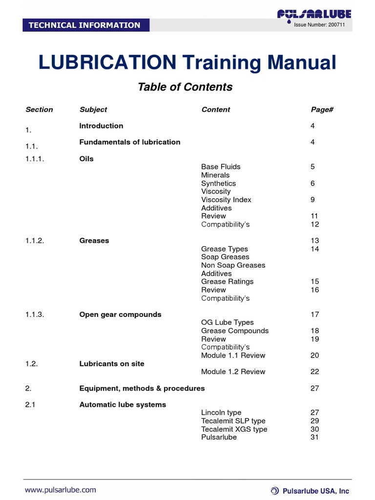 Lubrication Training Manual Overview | PDF | Bearing (Mechanical ...