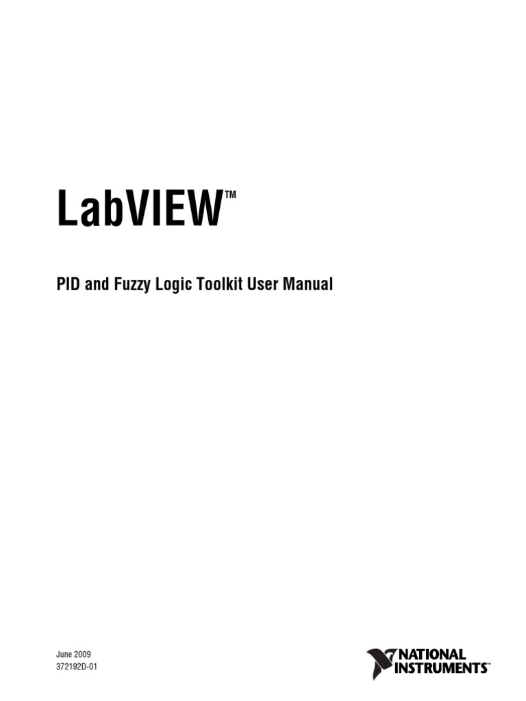 Labview PID And Fuzzy Logic Toolkit User Manual PDF Control Theory