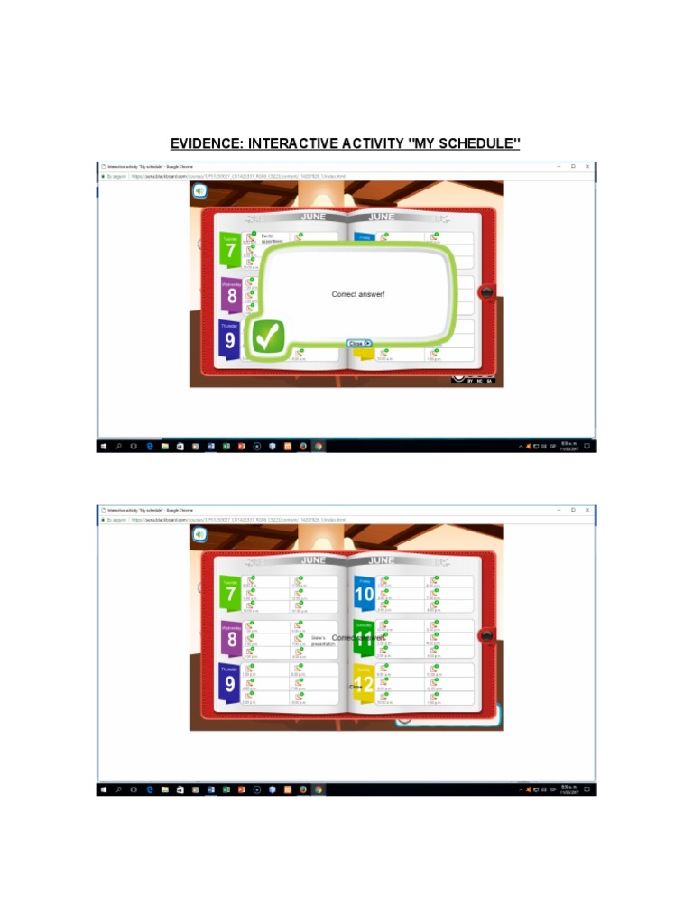 Interactive Activity: My Schedule | PDF
