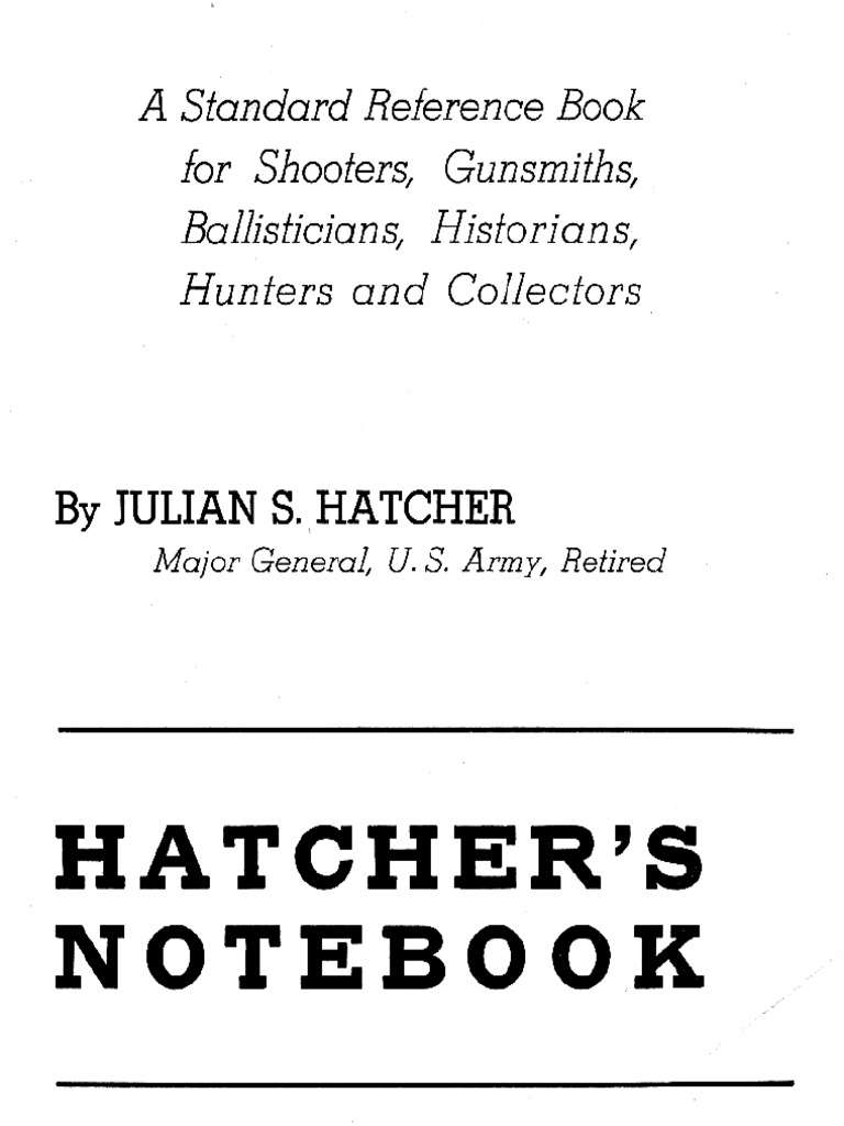 Hatchers Notebook OCR | PDF | Bullet | Caliber