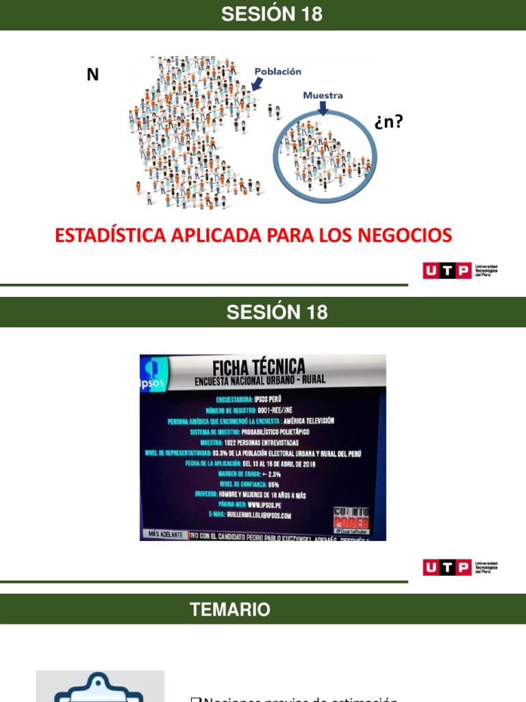 S09.s2 - Material | Descargar gratis PDF | Muestreo (Estadísticas) | Intervalo de confianza