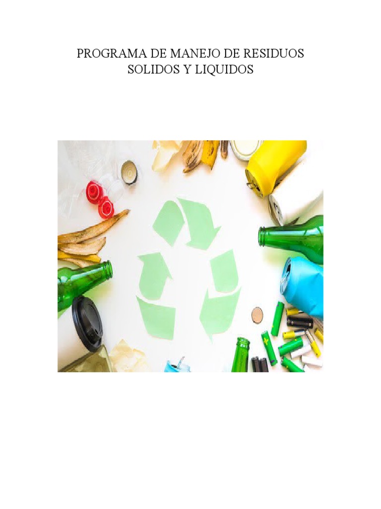 Programa de Manejo de Residuos Solidos y Liquidos | PDF | Residuos | Materiales