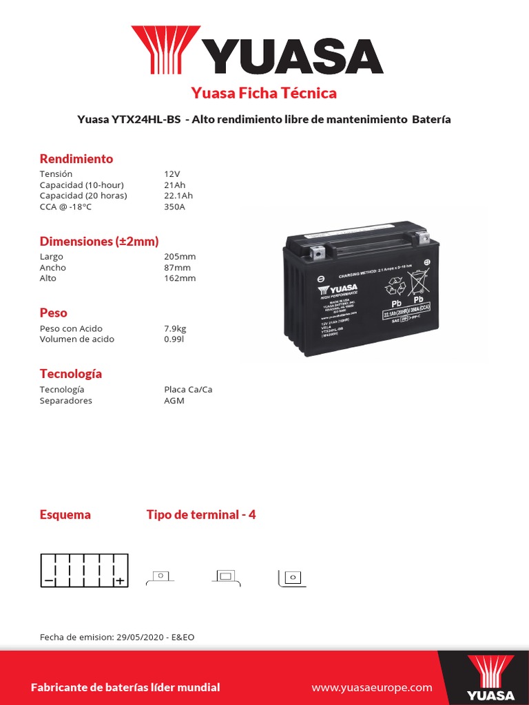 Ytx24hl-Bs Datasheet | PDF