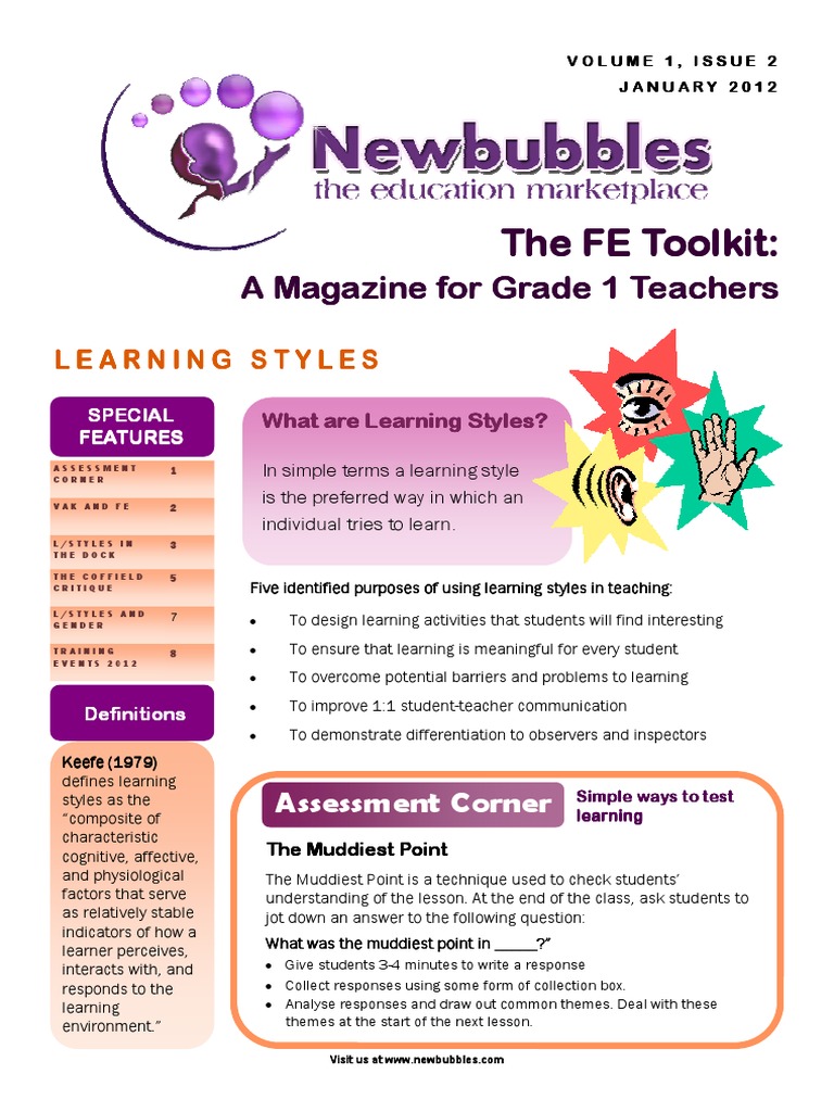 The FE Toolkit: The FE Toolkit: The FE Toolkit: The FE Toolkit | PDF | Learning Styles | Pedagogy