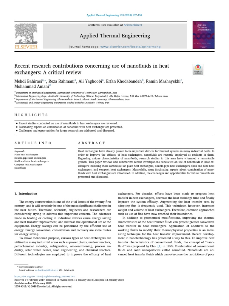 Applied Thermal Engineering | PDF | Heat Transfer | Heat