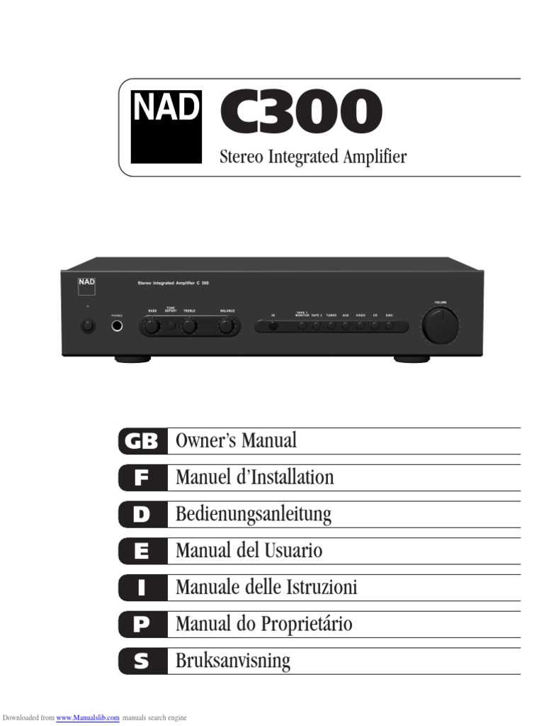 Nad C300 Manual | PDF | Headphones | Loudspeaker