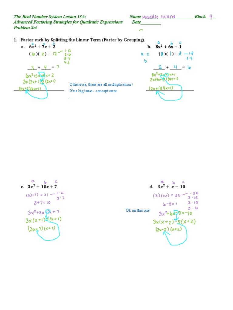 13A Problem Set | PDF | Algebra | Teaching Mathematics