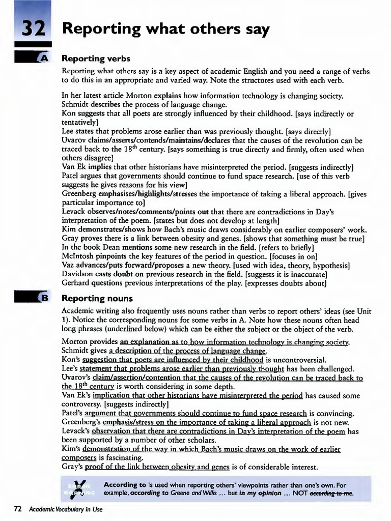Academic Voc in Use (Additional - Week 9) | PDF