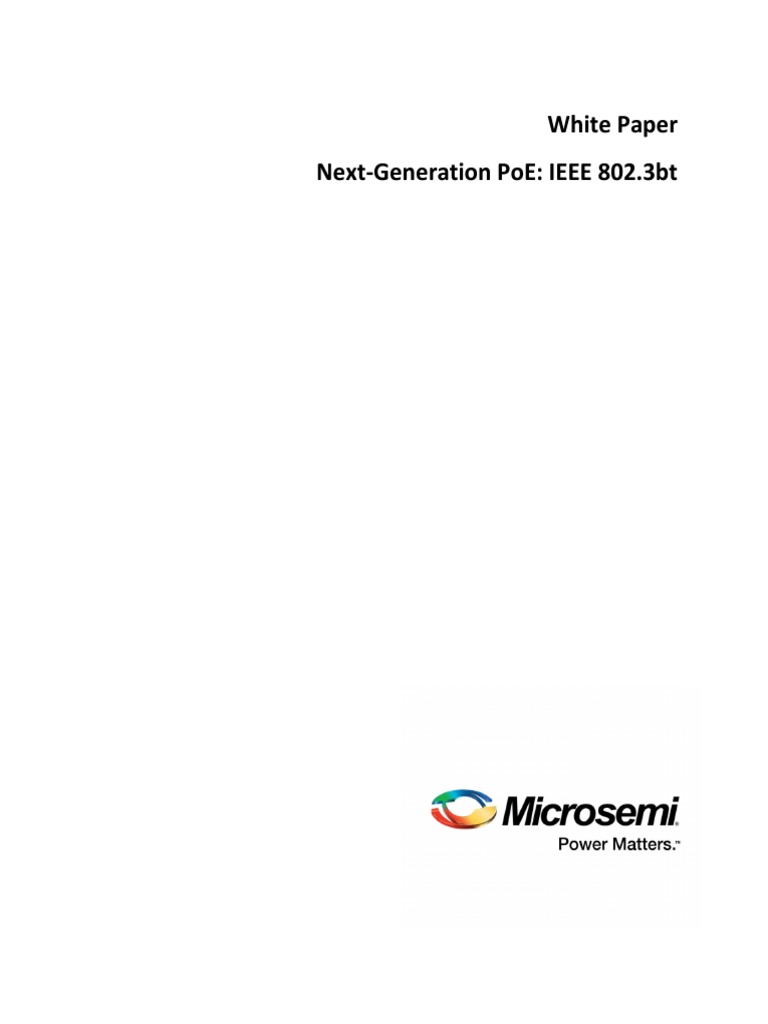 White Paper Next-Generation Poe: Ieee 802.3Bt | PDF | Computer ...