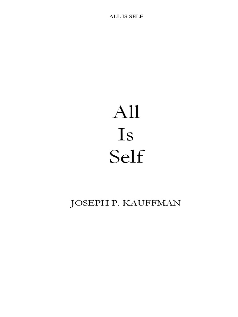 All Is Self 5x8 Interior | PDF | Reality | Perception