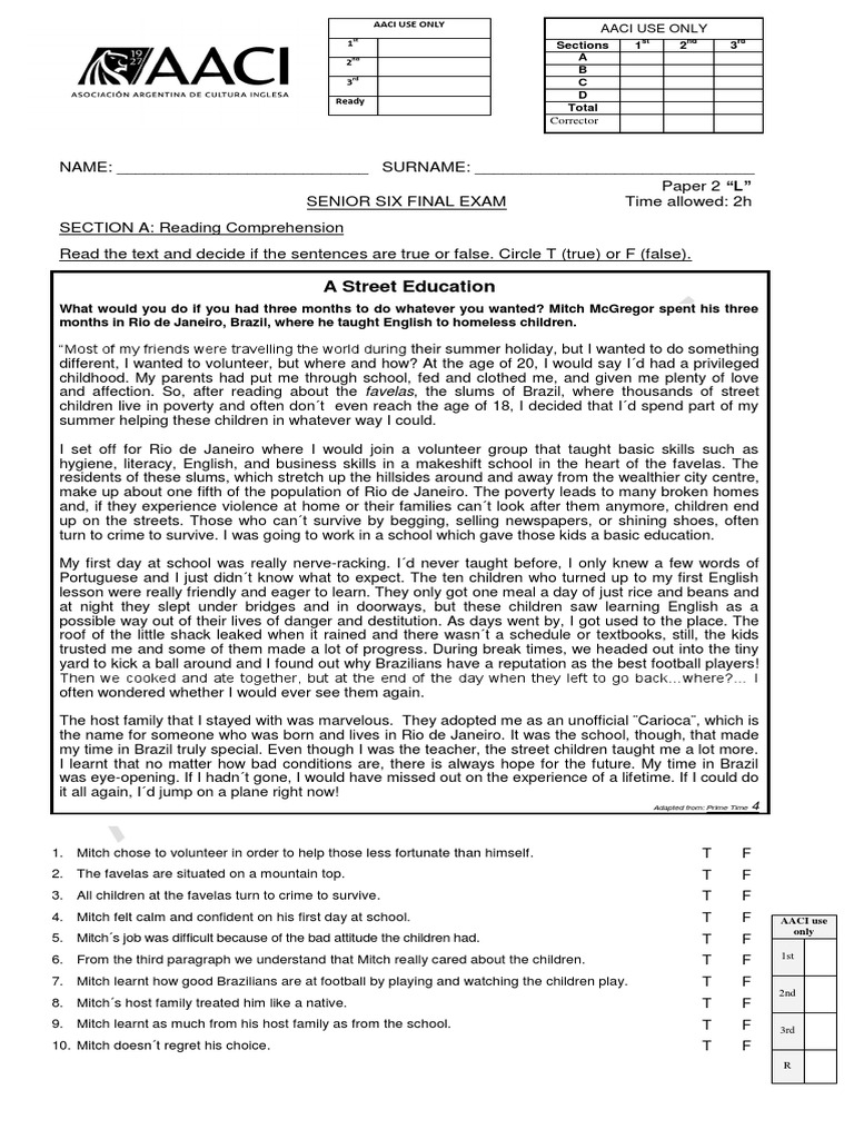 Senior 6 Paper 2 | PDF