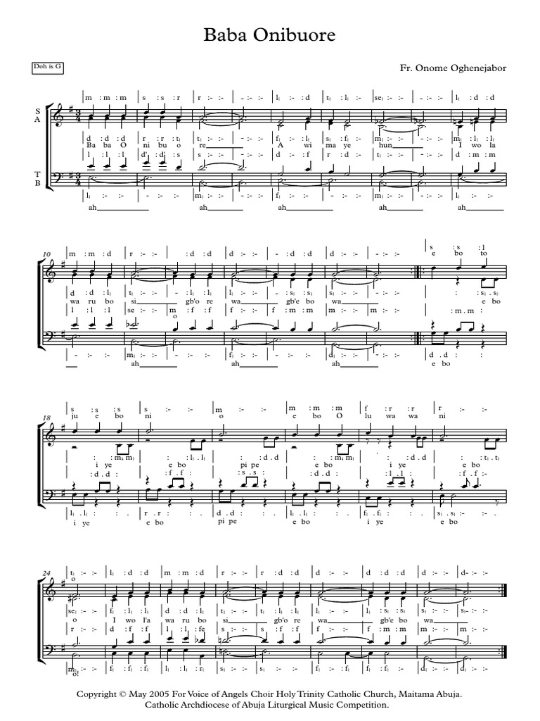 Baba Onibuore - Corrected - Full Score | PDF | Alphabet latin