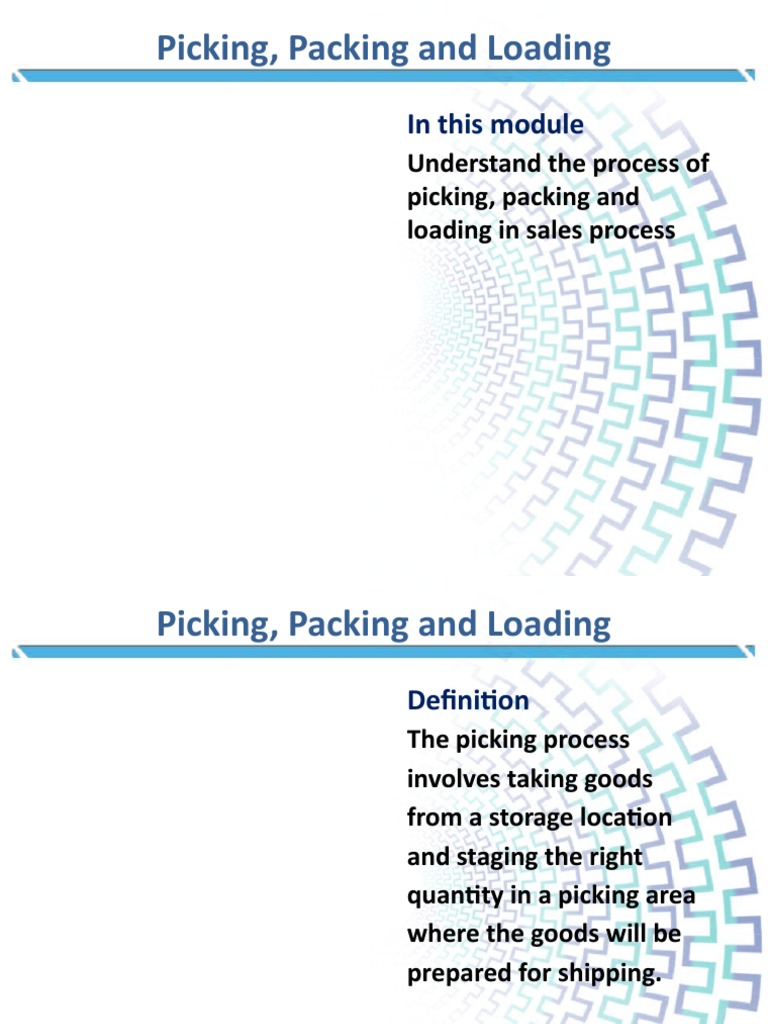 69 - Picking, Packing and Loading | PDF | Supply Chain Management ...