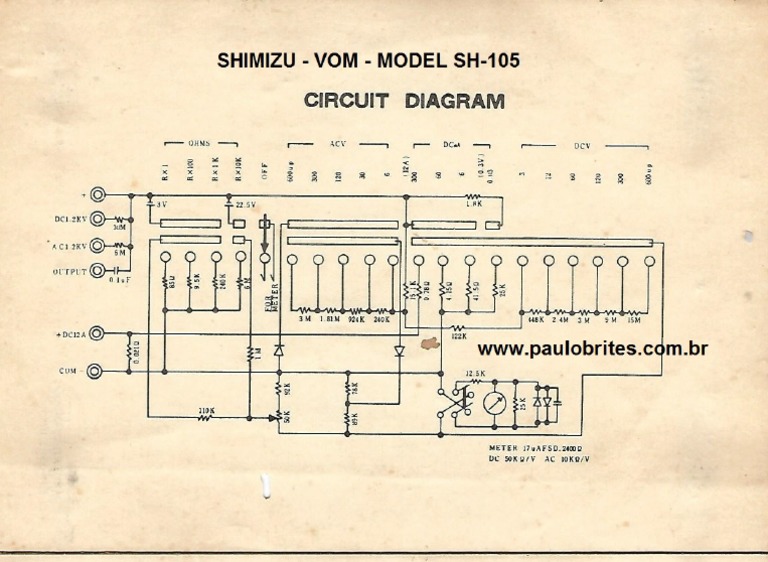 Multímetro+Shimizu+SH 105 | PDF