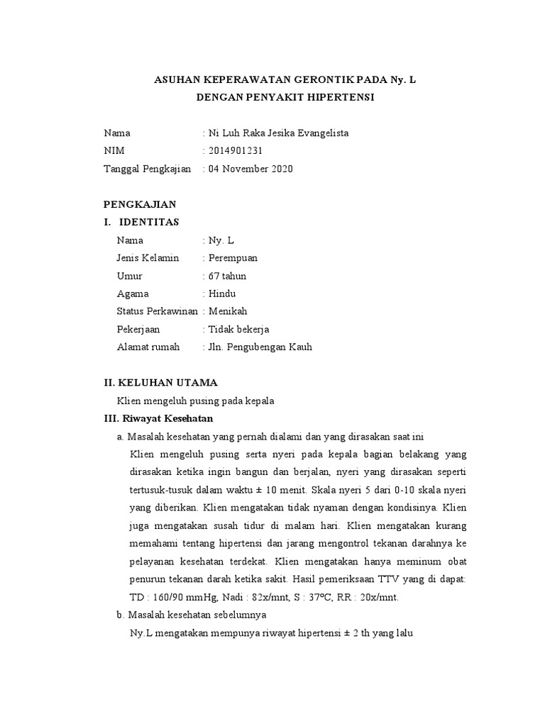 Asuhan Keperawatan Gerontik | PDF | Pengembangan Diri | Kesehatan Holistik