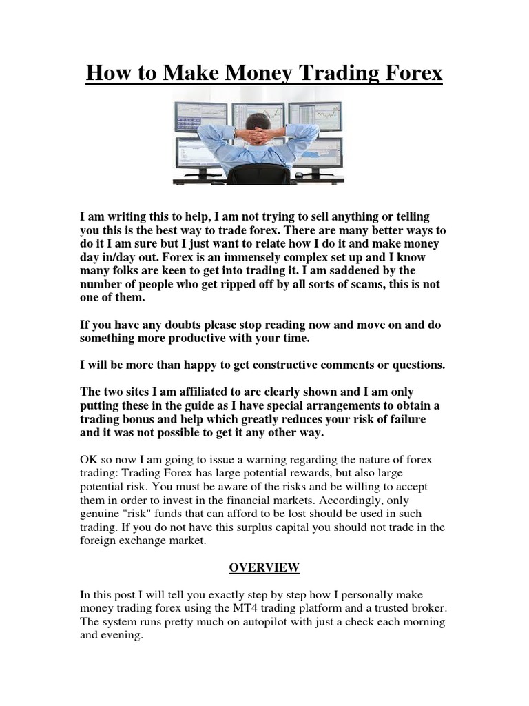 How To Make Money Trading Forex | PDF | Foreign Exchange Market | Money