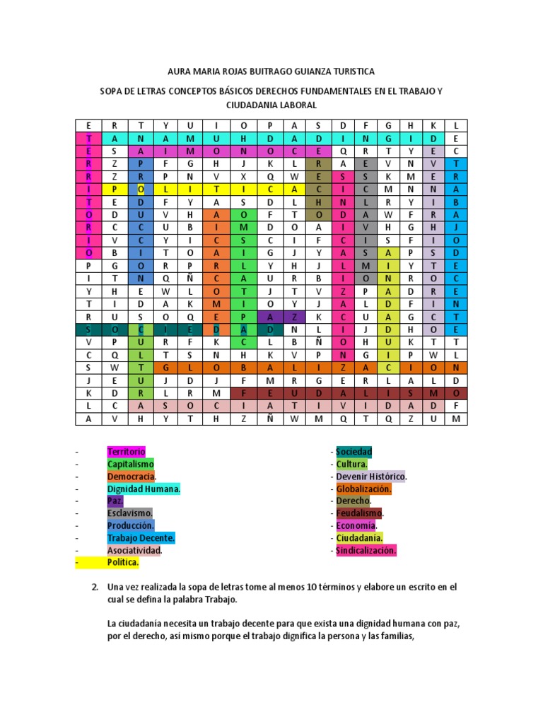Sopa de Letras: Ciudadanía y Trabajo | PDF | Sociedad | Política