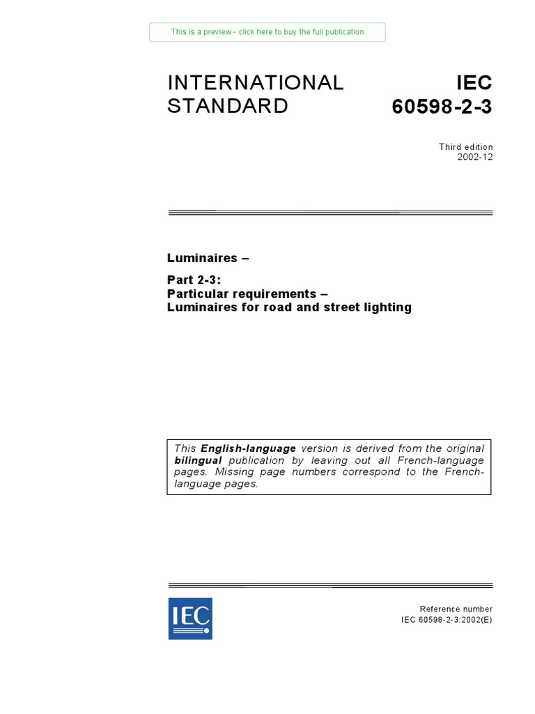 Info Iec60598-2-3 (Ed3.0) en D | PDF | International Electrotechnical ...